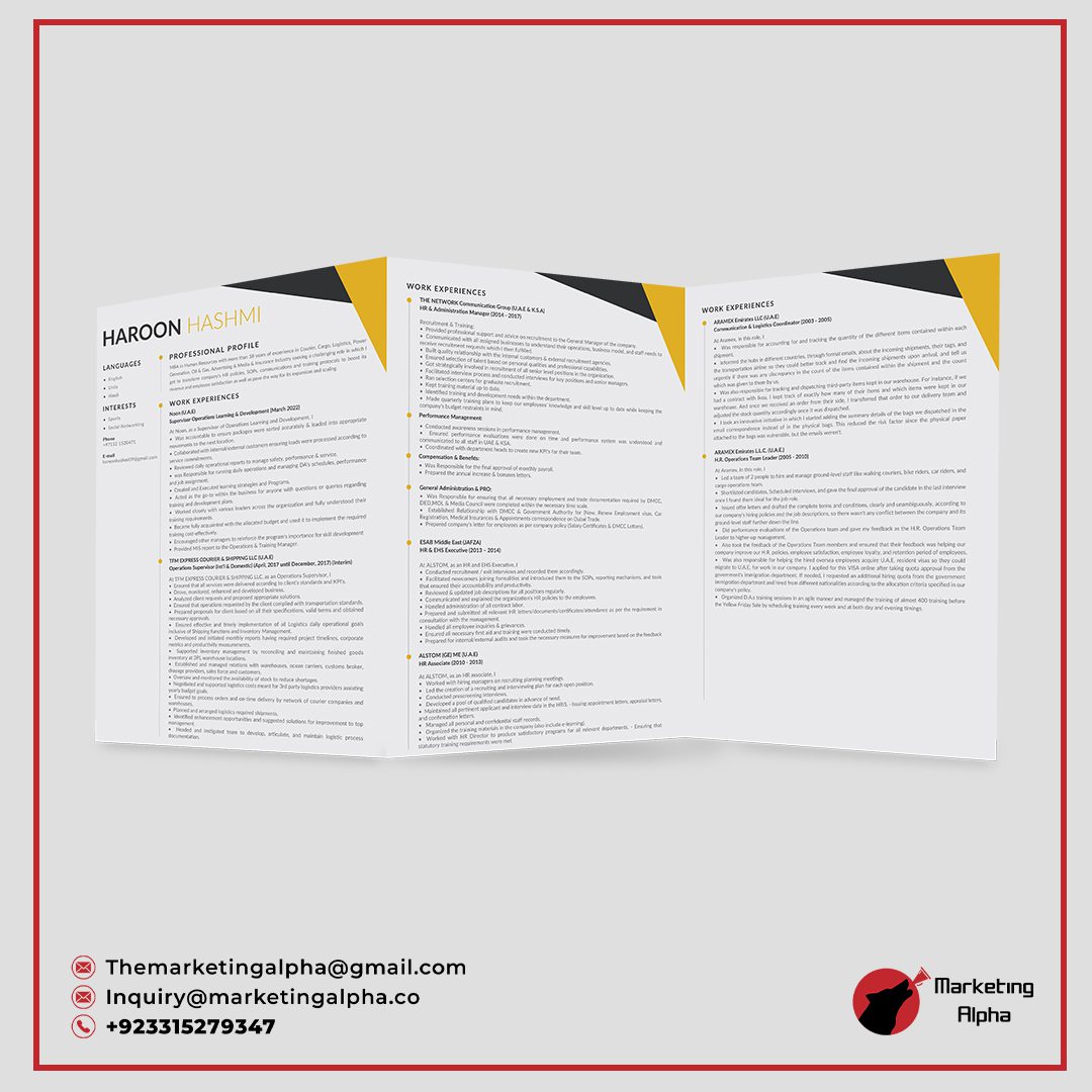 CV Copy and Design – Marketing Alpha